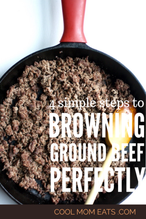 How to brown ground beef perfectly in 4 easy steps. | Cool Mom Eats